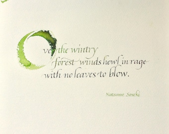 Unique haiku art related items | Etsy