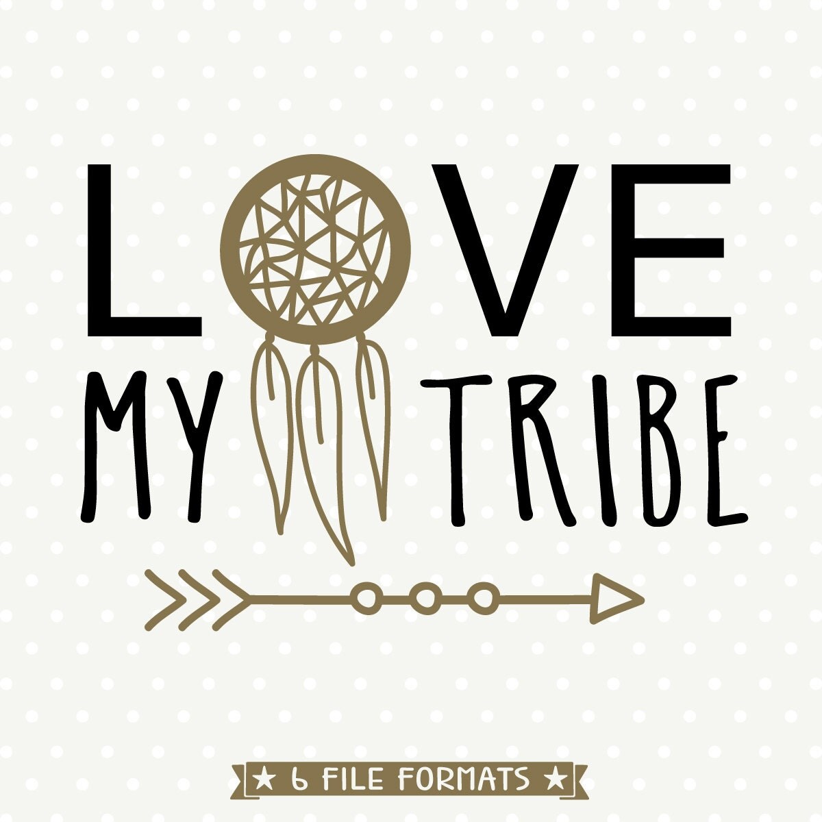 Tribal Vector Art Family DXF Love My Tribe SVG Commercial