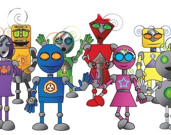 Robots clipart | Etsy