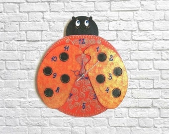 Ladybug clock | Etsy