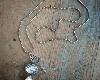 Long key necklace | Etsy