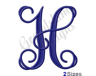 Letter h monogram | Etsy