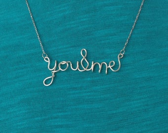 Custom Word Necklace Personalized Text Necklace Jewelry