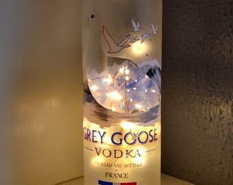 Grey Goose LED Light Up Liquor Bottle Lighted Decorated