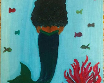 Mermaid oil painting | Etsy