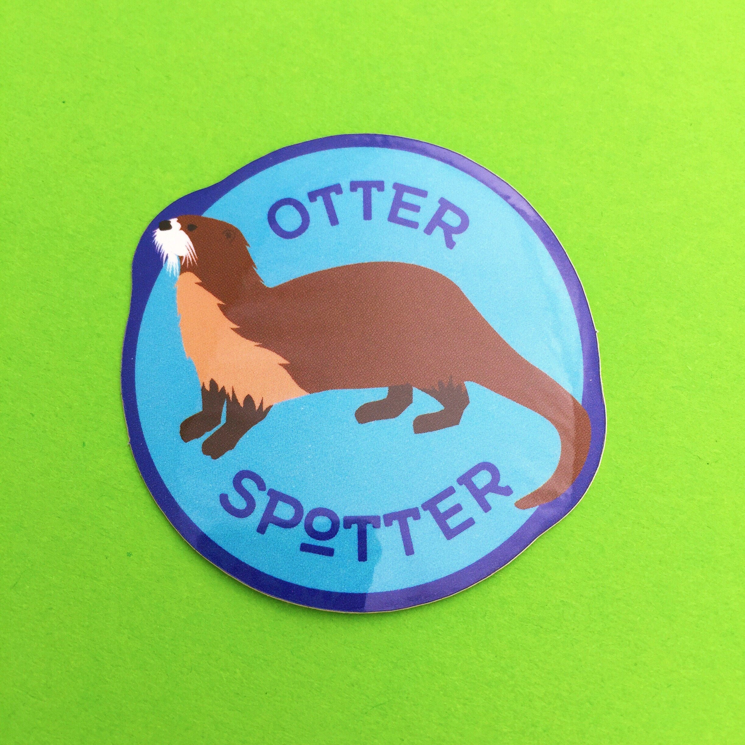 Otter Spotter Vinyl Sticker Cute Otter Sticker
