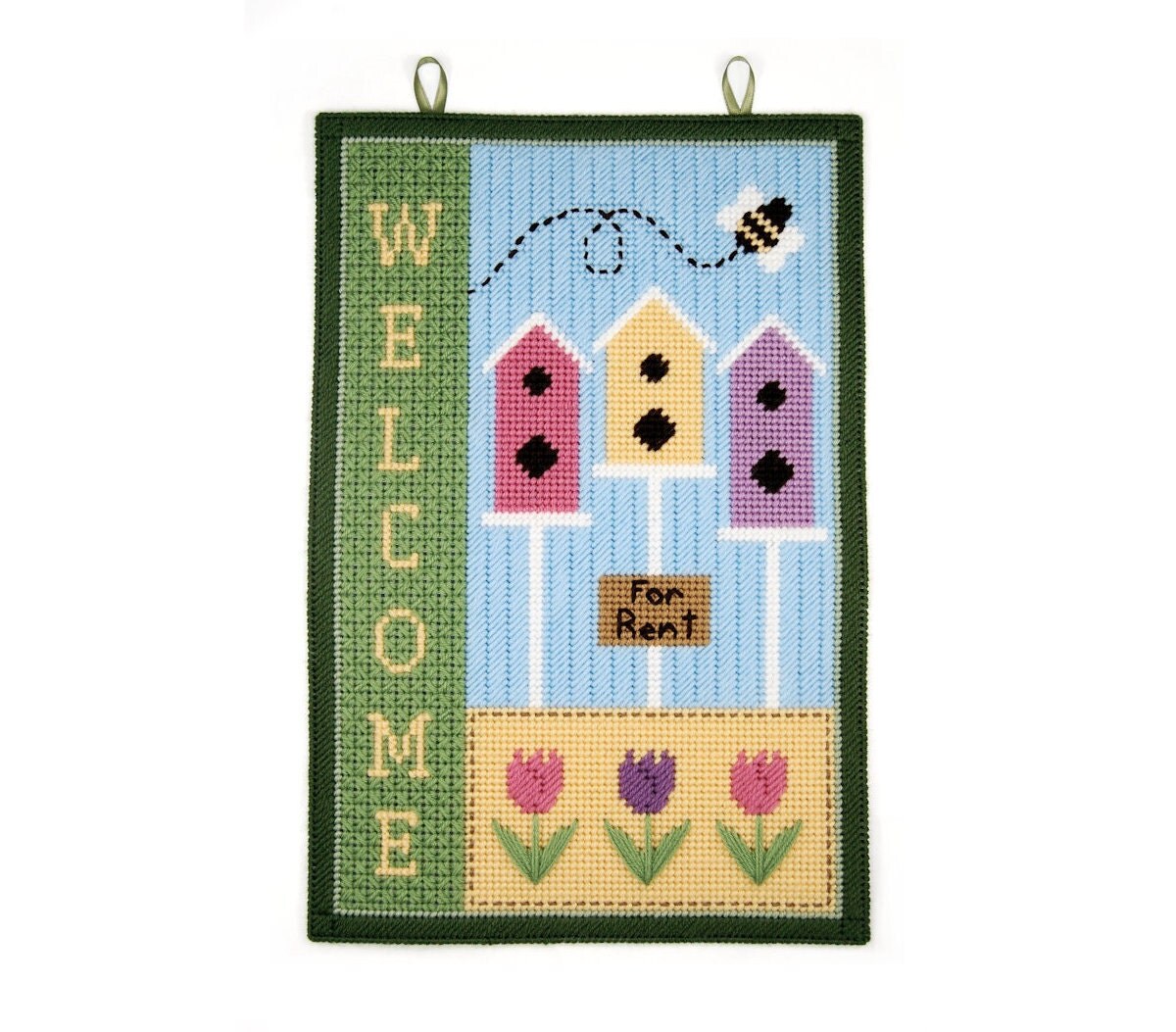 PATTERN: Spring Welcome Wall Hanging in Plastic Canvas