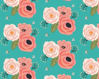 Floral Watercolor Fabric Indy Bloom Pink Plush Florals By