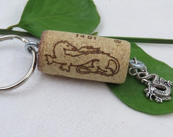 Cork keychain | Etsy