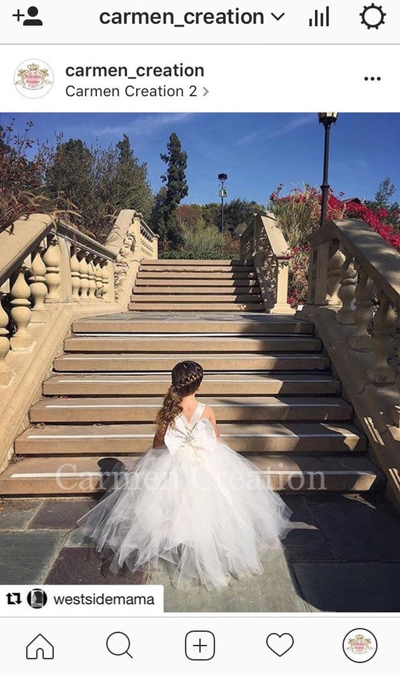 Mini Bride Flower Girl Dress 1000 by CarmenCreation on Etsy