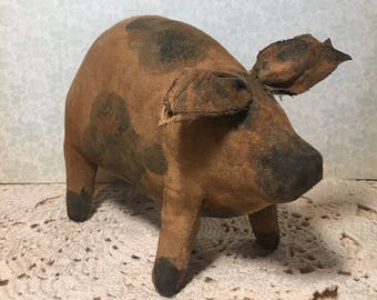 Folk art pig | Etsy