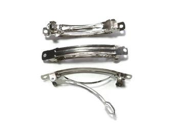 Silver barrette | Etsy