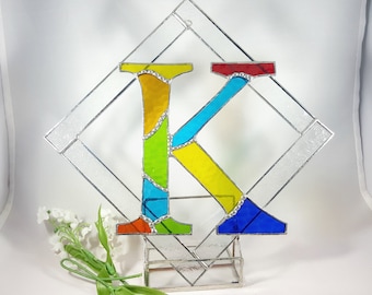 Stained glass letter | Etsy