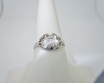 Items similar to sterling silver diamond simple ring band with ...