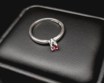 Quartz Ring in Silver Magic Blue Solitaire by AbishJewelryWorks