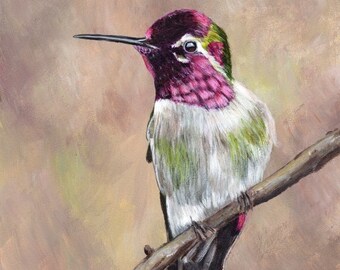 Painted hummingbird | Etsy