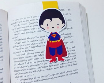 Superhero bookmark | Etsy