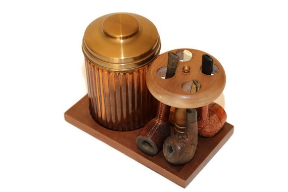 Dun-Rite Tobacco Jar & Pipe Set Dun-Rite by FindsFromYesteryear