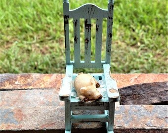 Pig in rocking chair | Etsy