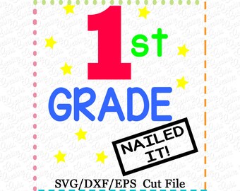 1st grade svg | Etsy