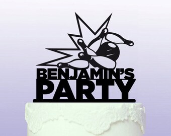 Bowling cake topper | Etsy