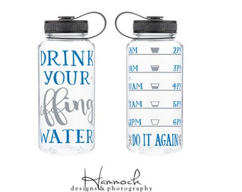 Water tracker bottle | Etsy