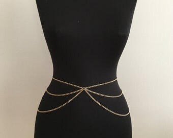 Gold Belly Chain Personalized Belly Chain Name Belly Chain