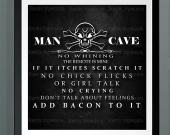 Man cave stencil | Etsy