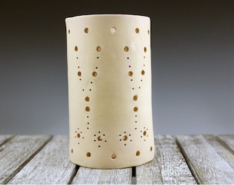 Pottery luminary | Etsy