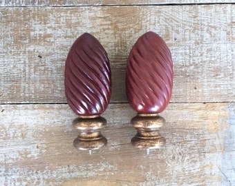 Wood curtain rod | Etsy