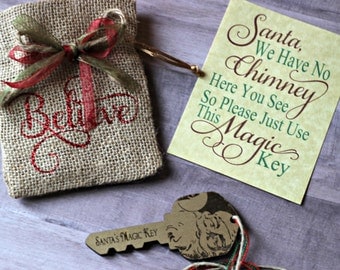 Santa key ornament | Etsy