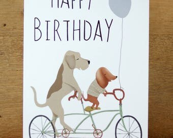 Dog riding bike | Etsy