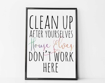 Clean up poster | Etsy