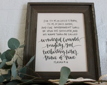 Isaiah 9 6 | Etsy