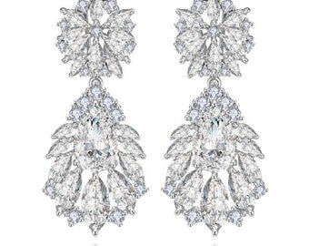 Rhinestone earrings | Etsy