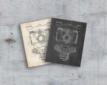 Vintage camera print | Etsy