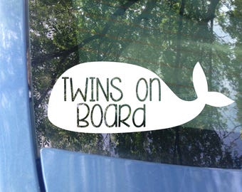 Twins on Board Vinyl Car Decal
