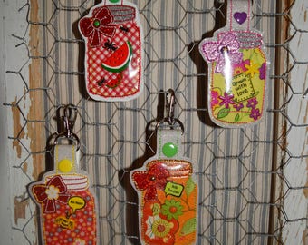 Mason jar keychain | Etsy