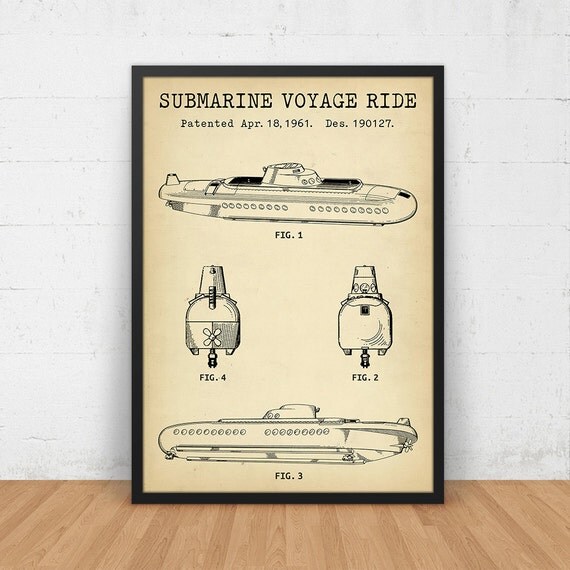 Submarine Voyage Ride Disneyland Amusement Ride Patent