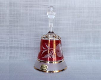 Vintage crystal bell | Etsy