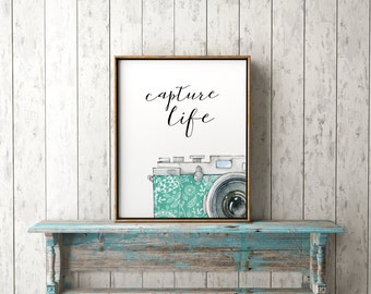 Vintage camera print | Etsy