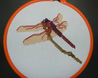 Simple Dragonfly Cross Stitch Pattern Instant Download