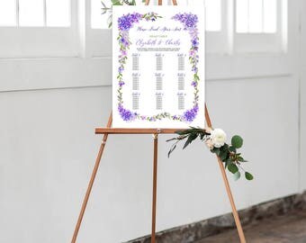 Purple seating chart | Etsy