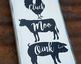 Cluck moo oink | Etsy