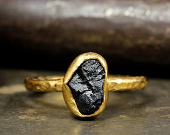 Rough gemstone ring | Etsy