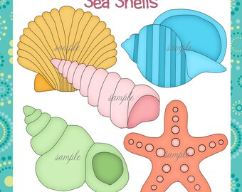 Sea Shells Digital Collage Sheet no256