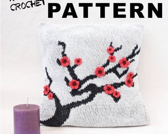 Crochet pillow cover | Etsy