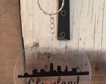 Cleveland keychain | Etsy