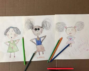 Kids drawings | Etsy