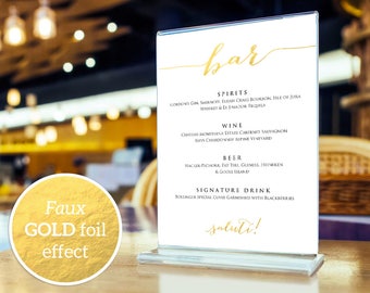 Digital Printable Watercolor Wedding Signature Drinks